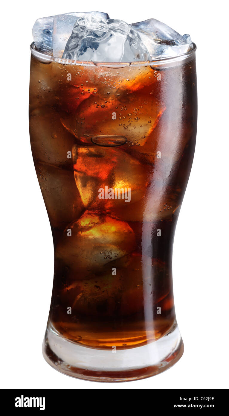 Cola glass. Isolated on white background. File contains a path to cut ...