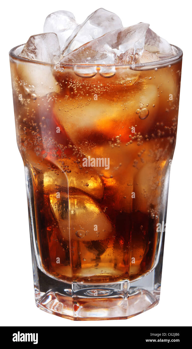 Cola glass. Isolated on white background. File contains a path to cut ...