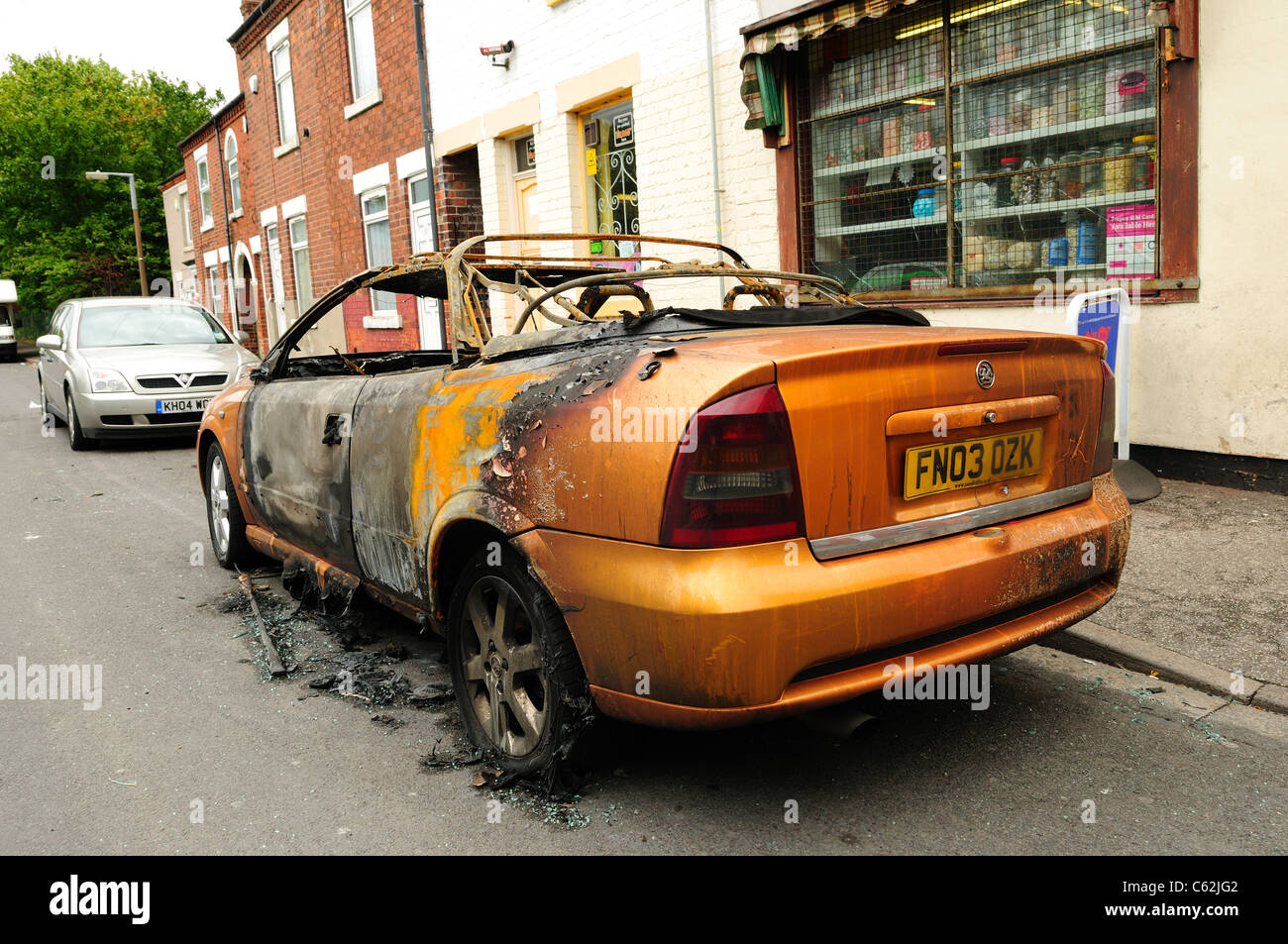 Burnt Out Car Stock Photo - Alamy