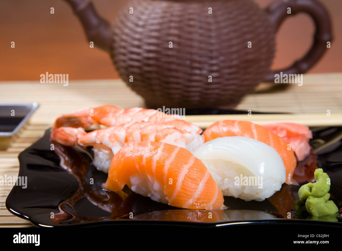 Japanese sushi plate Stock Photo - Alamy