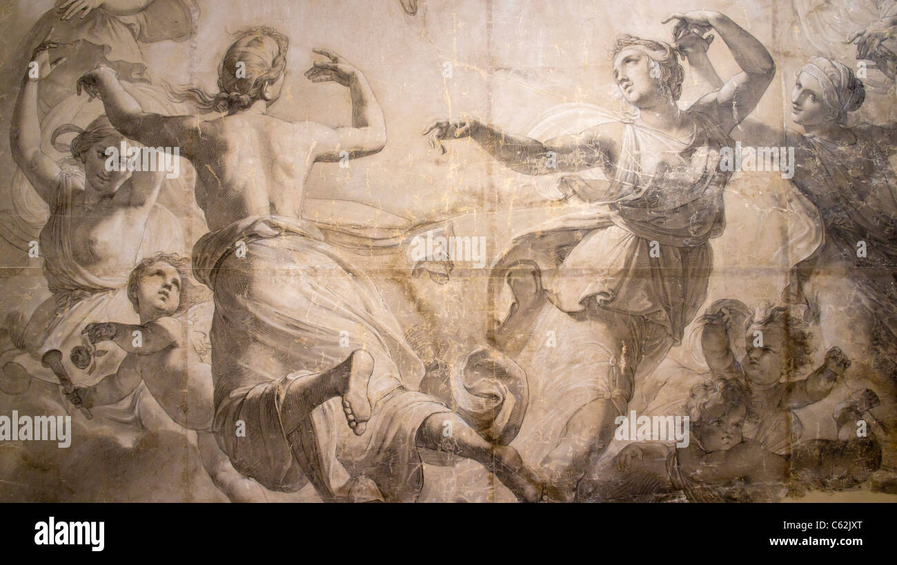 Historical painting in the Museo di Roma museum, Palazzo Braschi, Rome ...