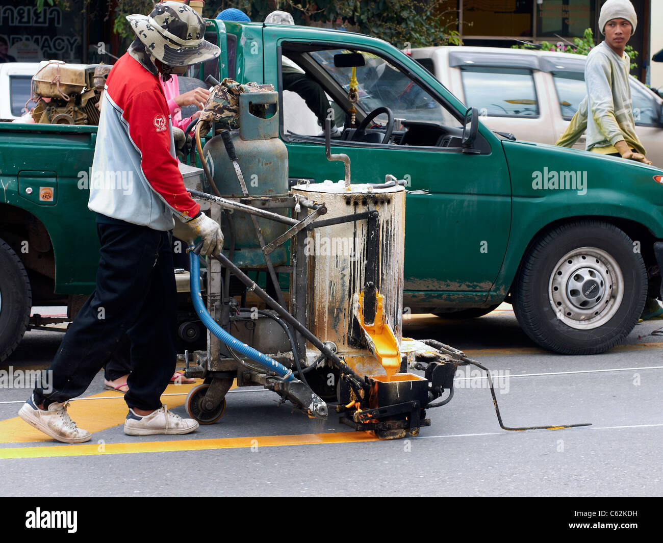 Line marking machine hi-res stock photography and images - Alamy