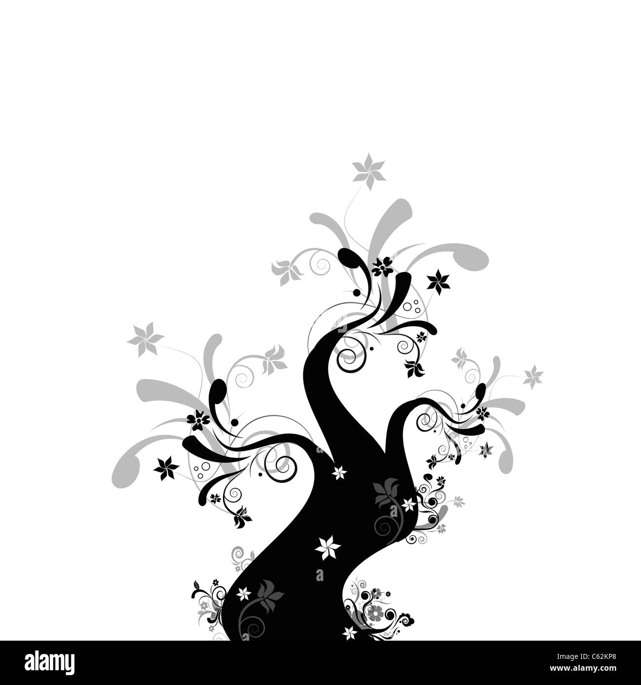 Beautiful art tree isolated on white background Stock Photo - Alamy