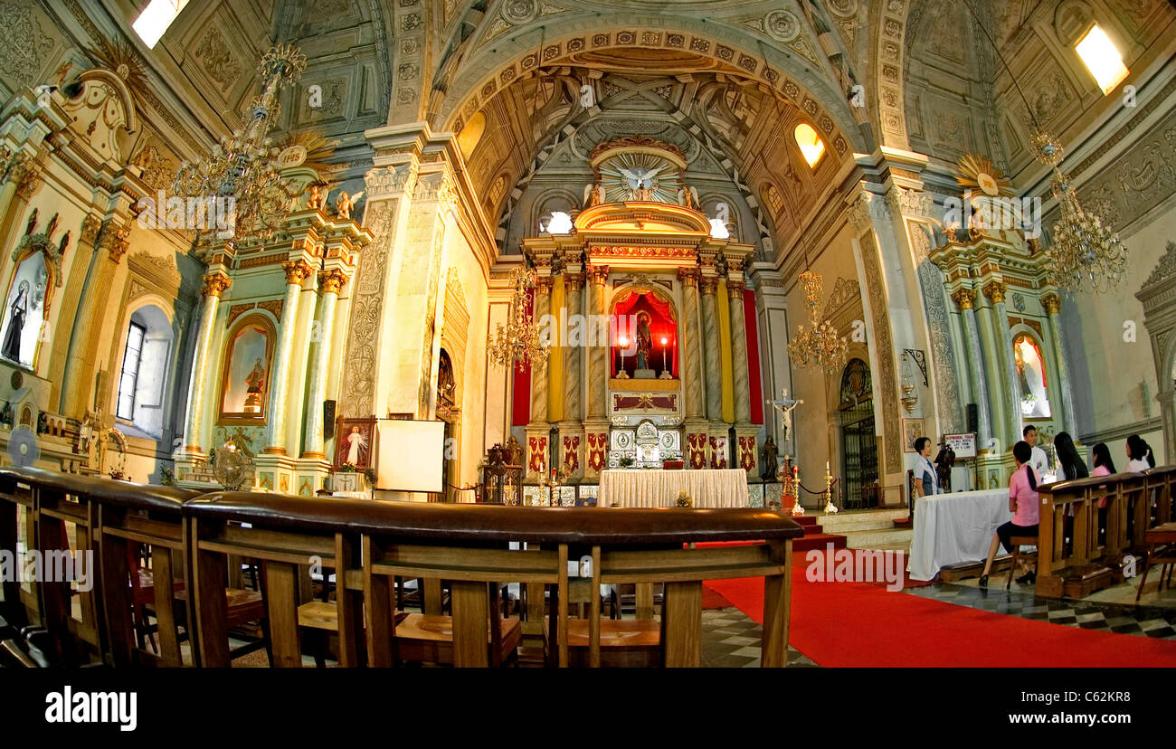 San Agustin Church interior, one of the oldest surviving churches in the Philippines, Binondo ...