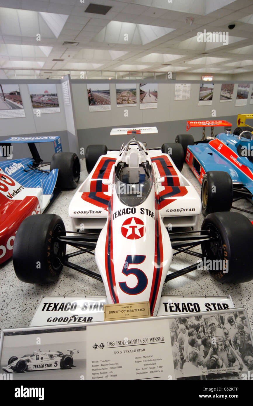The 1983 Indianapolis 500 winning car Texaco Star, driven by Tom Sineva ...