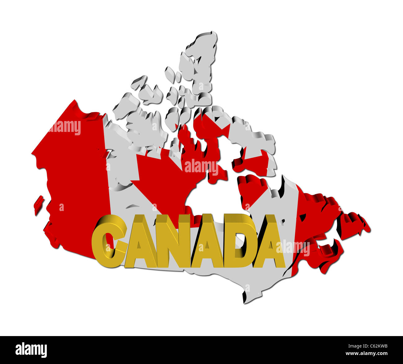 Canadian map canada flag hi-res stock photography and images - Alamy