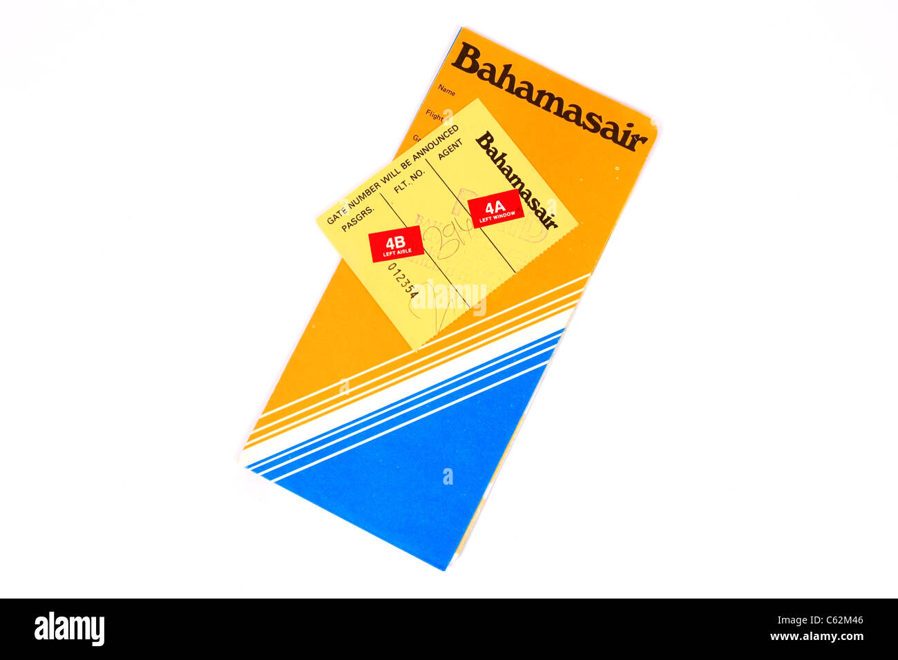 Bahamas Air Airlines Flight tickets and Boarding Passes Stock Photo - Alamy