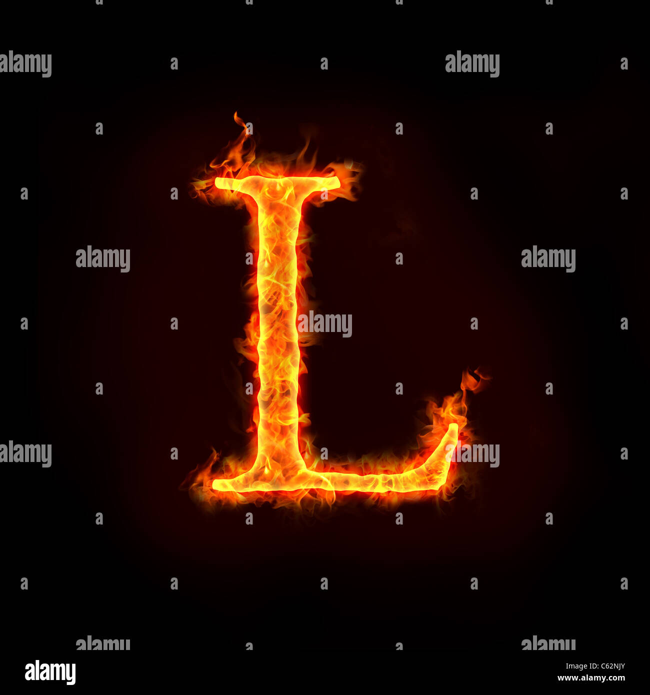 Letters symbols in fire hi-res stock photography and images - Alamy