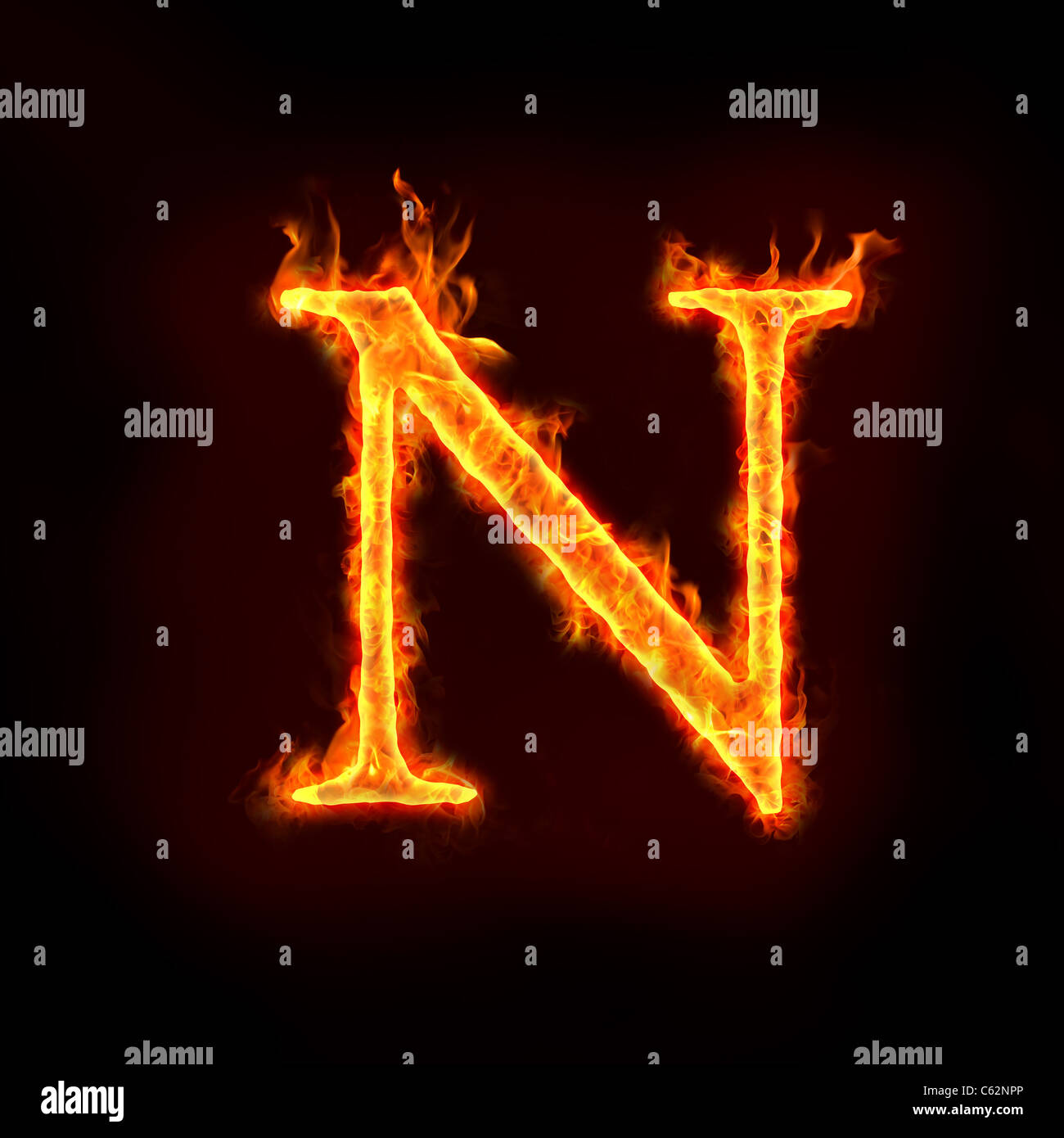 Burning fire fonts hi-res stock photography and images - Alamy