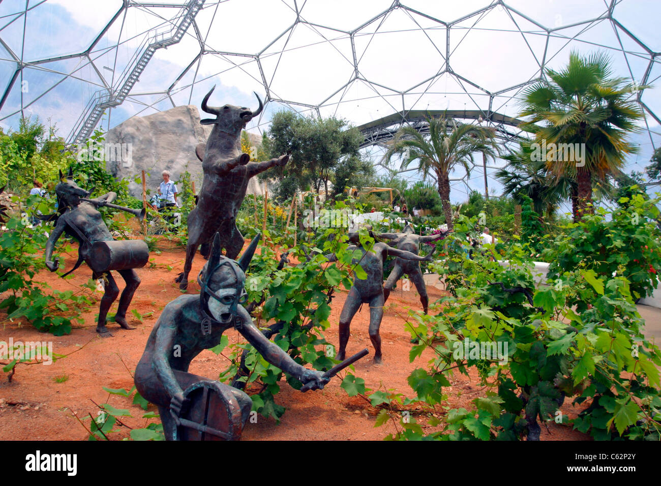 'biodome' interior, Eden Project, St Austell, Cornwall, England, UK ...