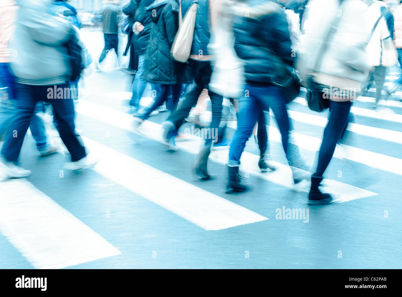 people on zebra crossing street Stock Photo - Alamy