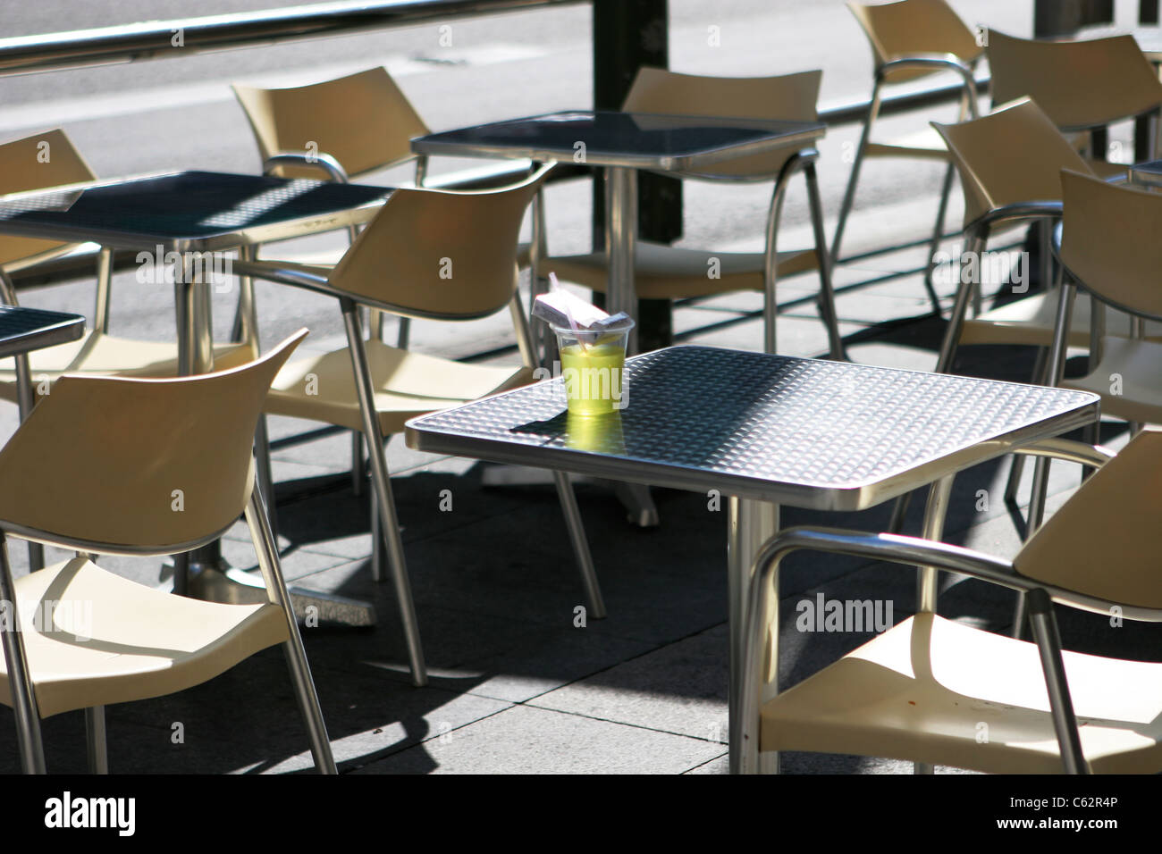 Tables at terrace Stock Photo - Alamy