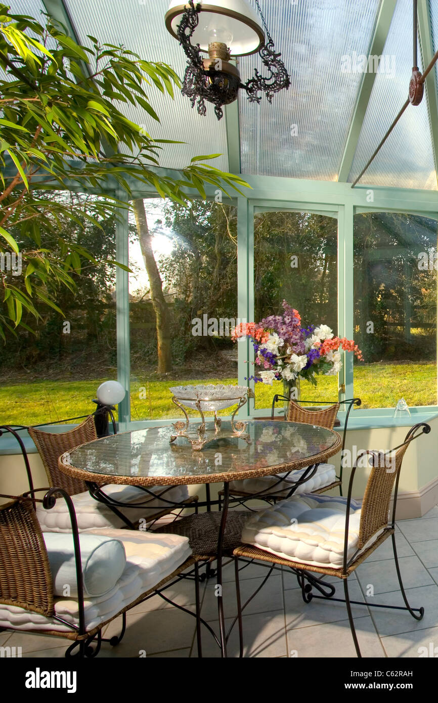 UK. A conservatory garden room Stock Photo - Alamy