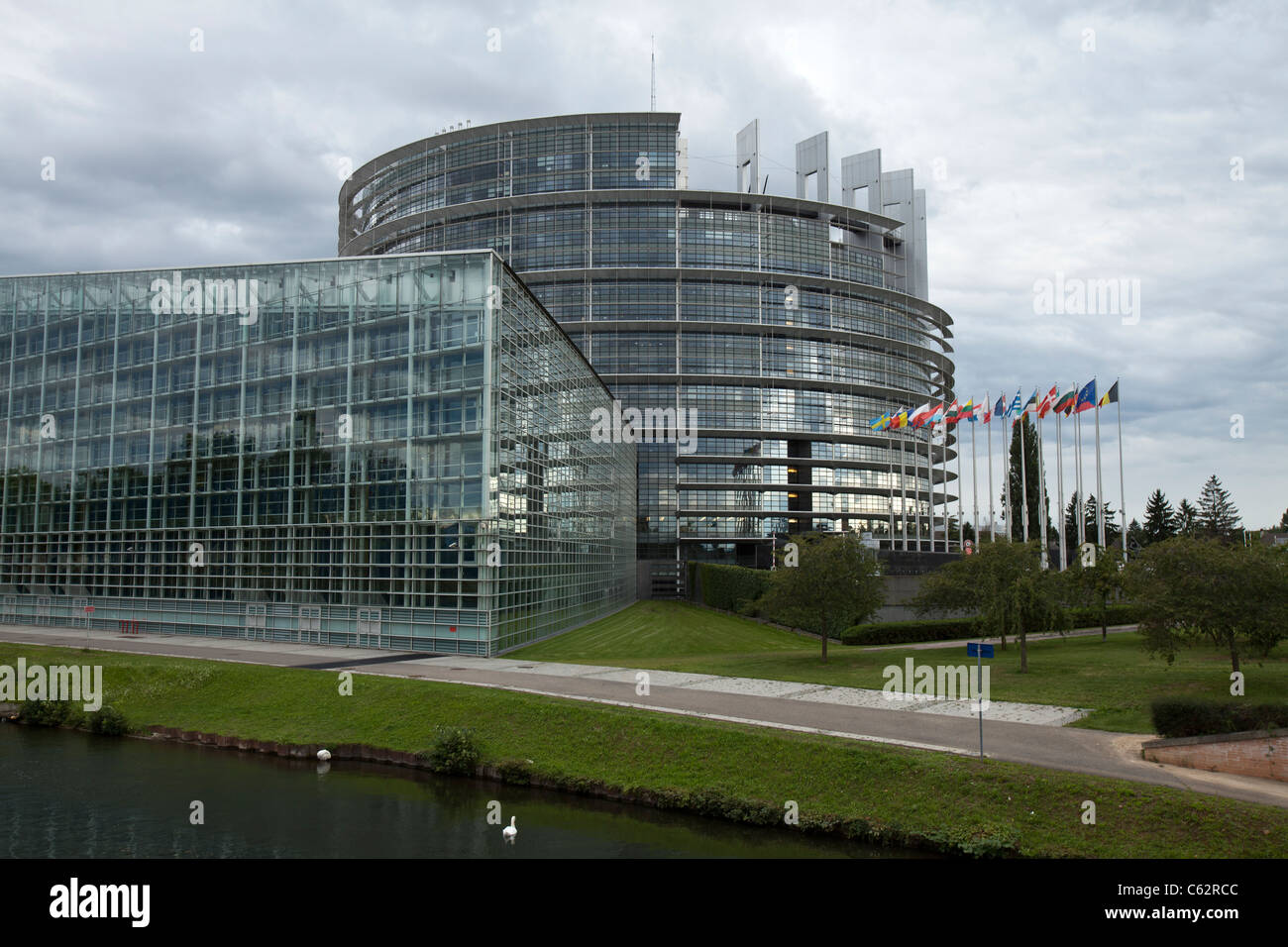 A general view of the European Parliament building in Strasbourg ...