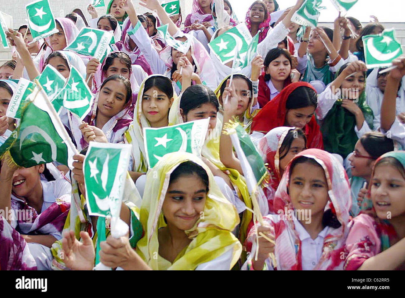 Students hold national flags are present hi-res stock photography and ...