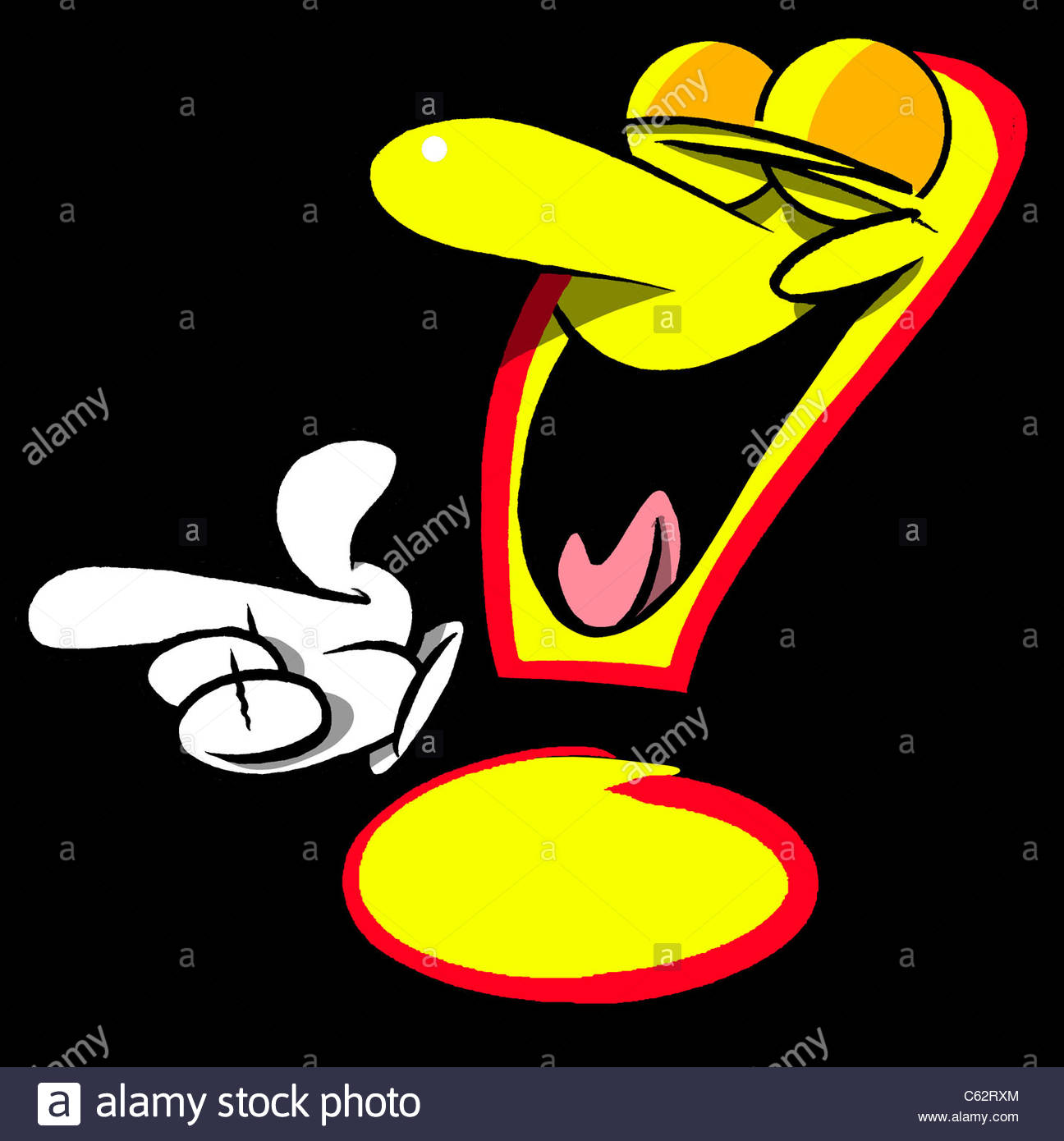 Cartoon Exclamation Mark Character Isolated Stock Photos & Cartoon ...