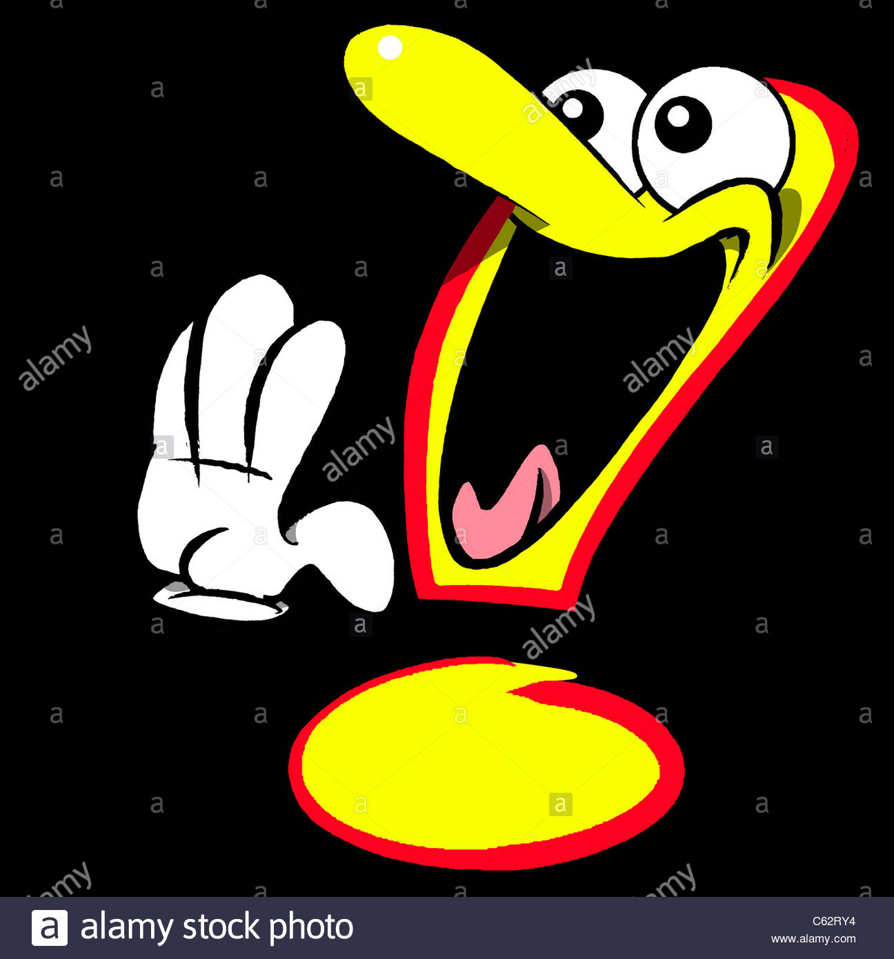 Cartoon Exclamation Mark Character Isolated Stock Photos & Cartoon ...