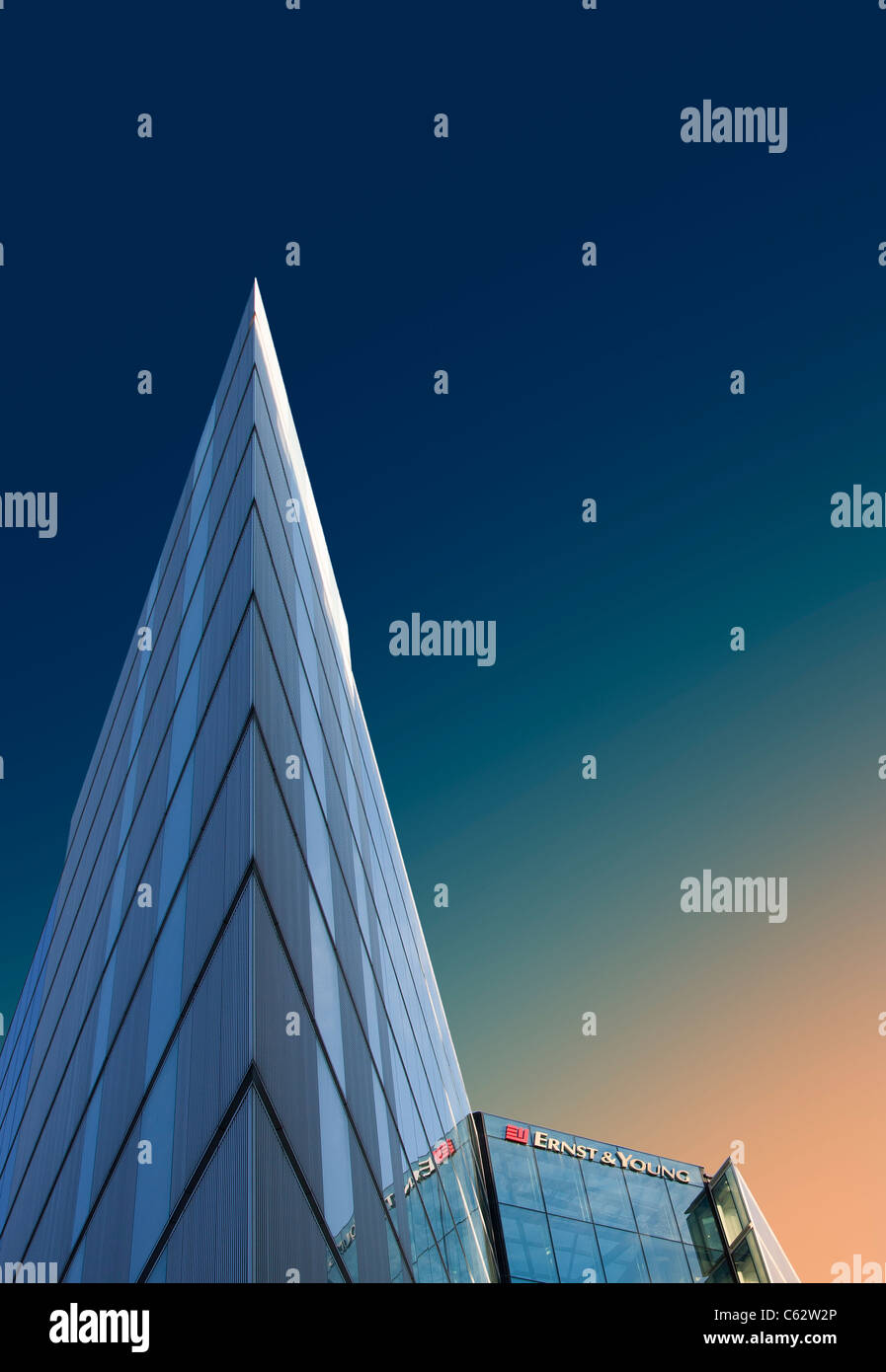 Modern office building sharp angle glass architecture Ernst & Young ...