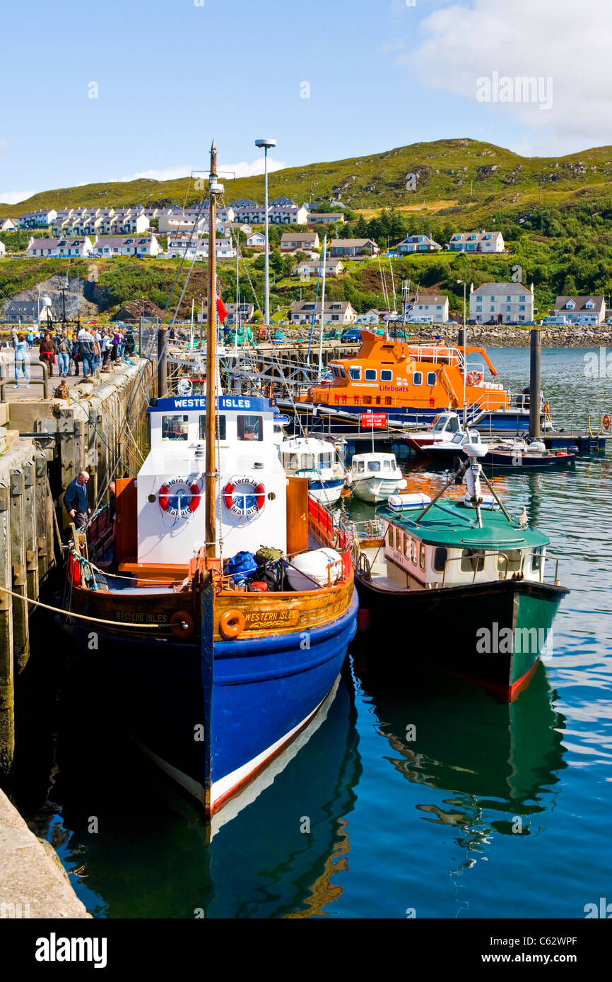 Boats alongside the Jetty at Mallaig;Inverness-shire;Scotland Stock ...