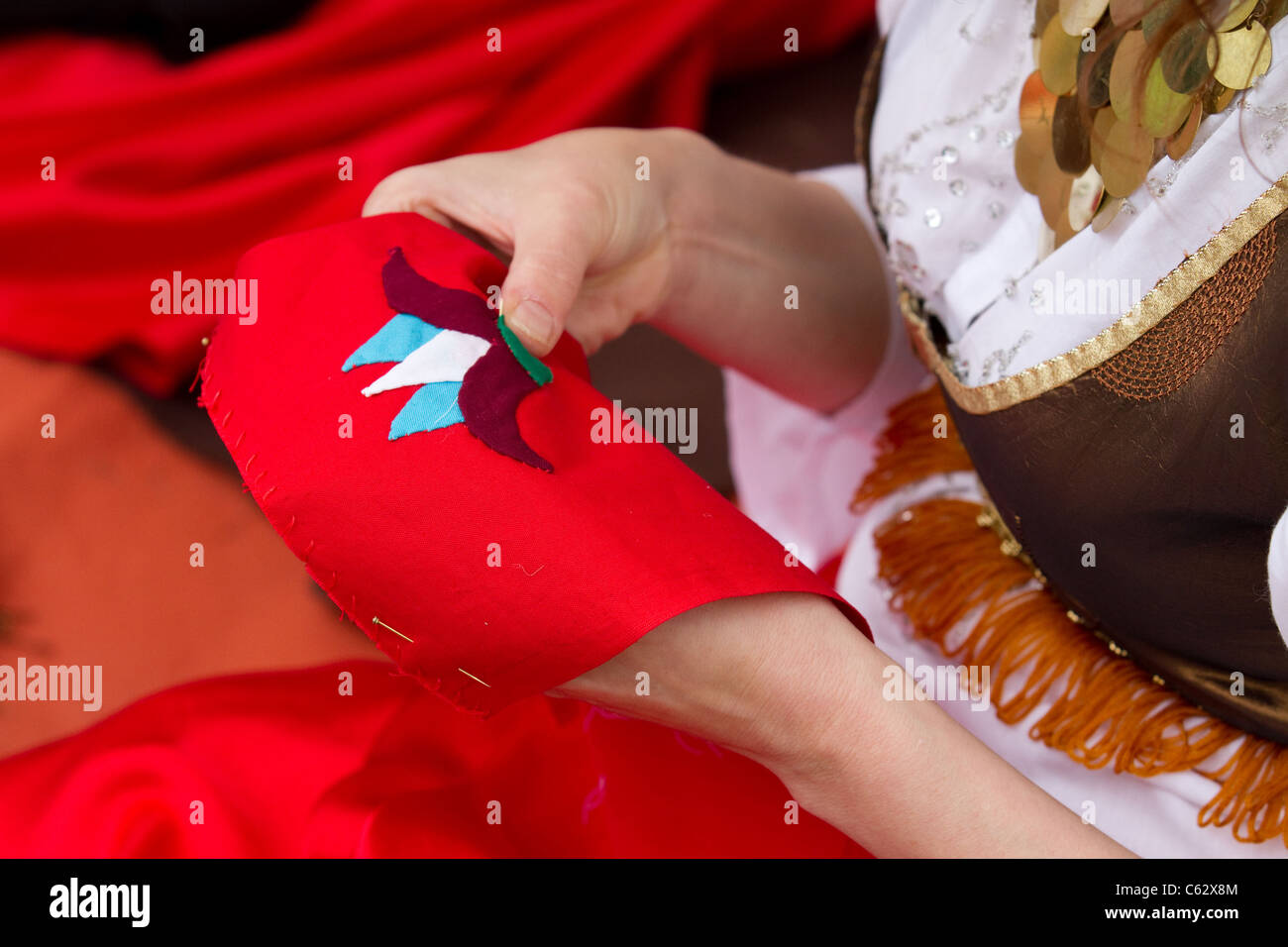 Woman Sewing Stitching Female High Resolution Stock Photography and ...