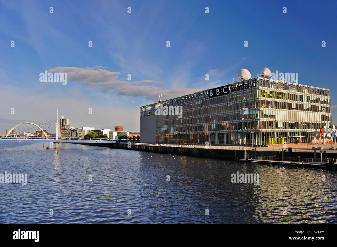 BBC Scotland building on Clydeside, with Bell's Bridge and the Clyde ...