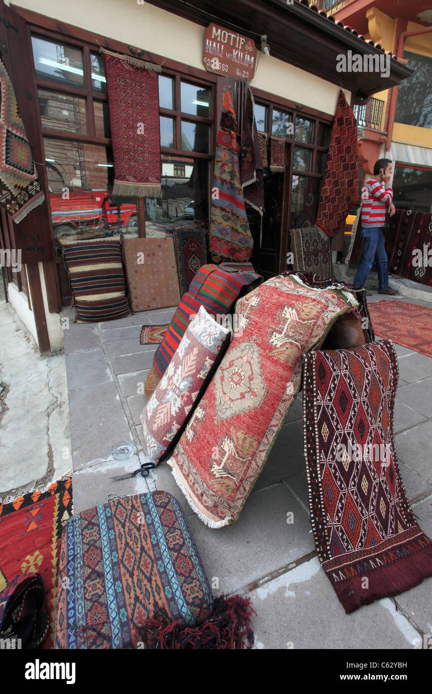 Turkey, Ankara, Ulus, carpet shop Stock Photo - Alamy