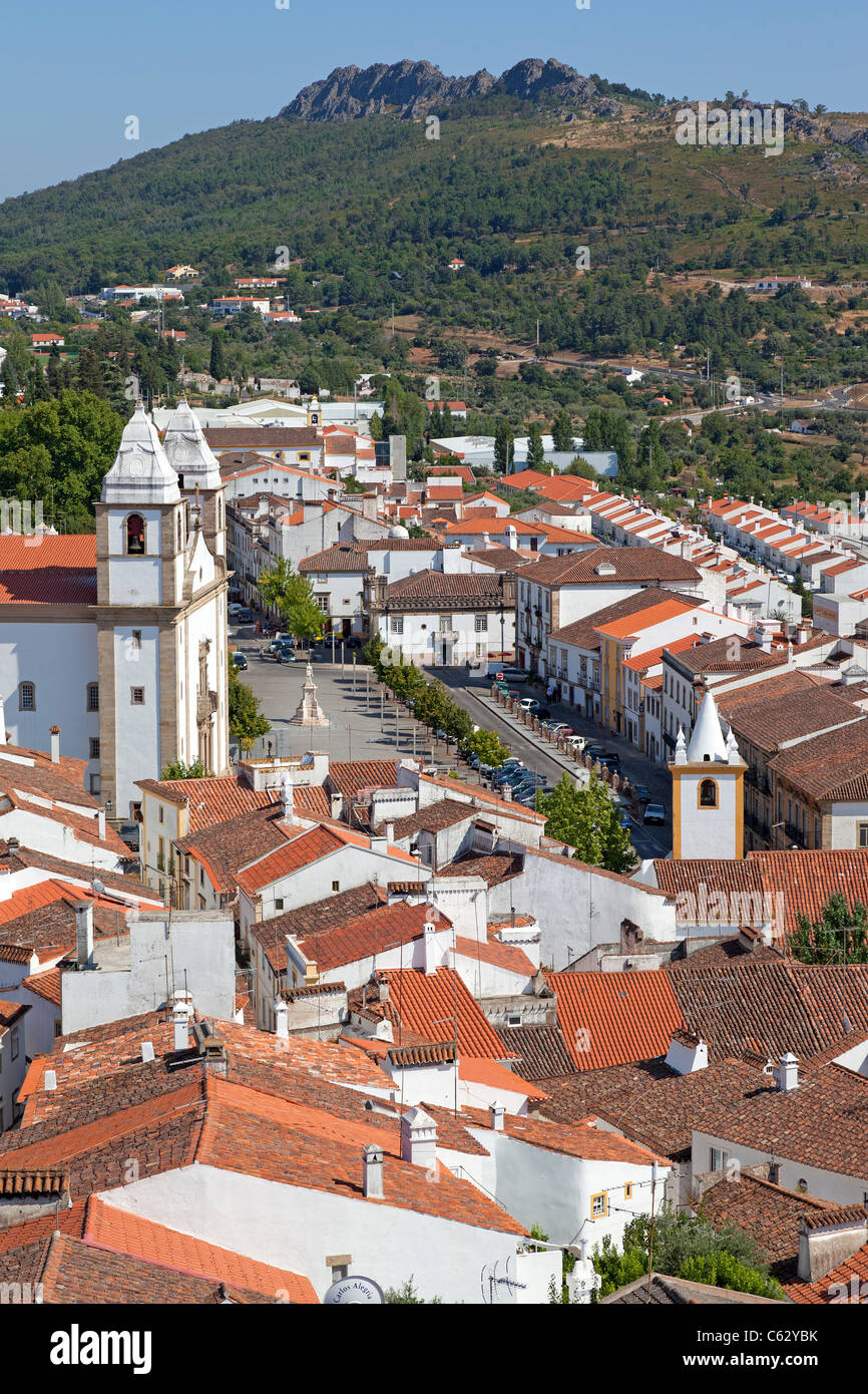 Castelo de Vide rooftops seen from the Castle Tower. Castelo de Vide ...