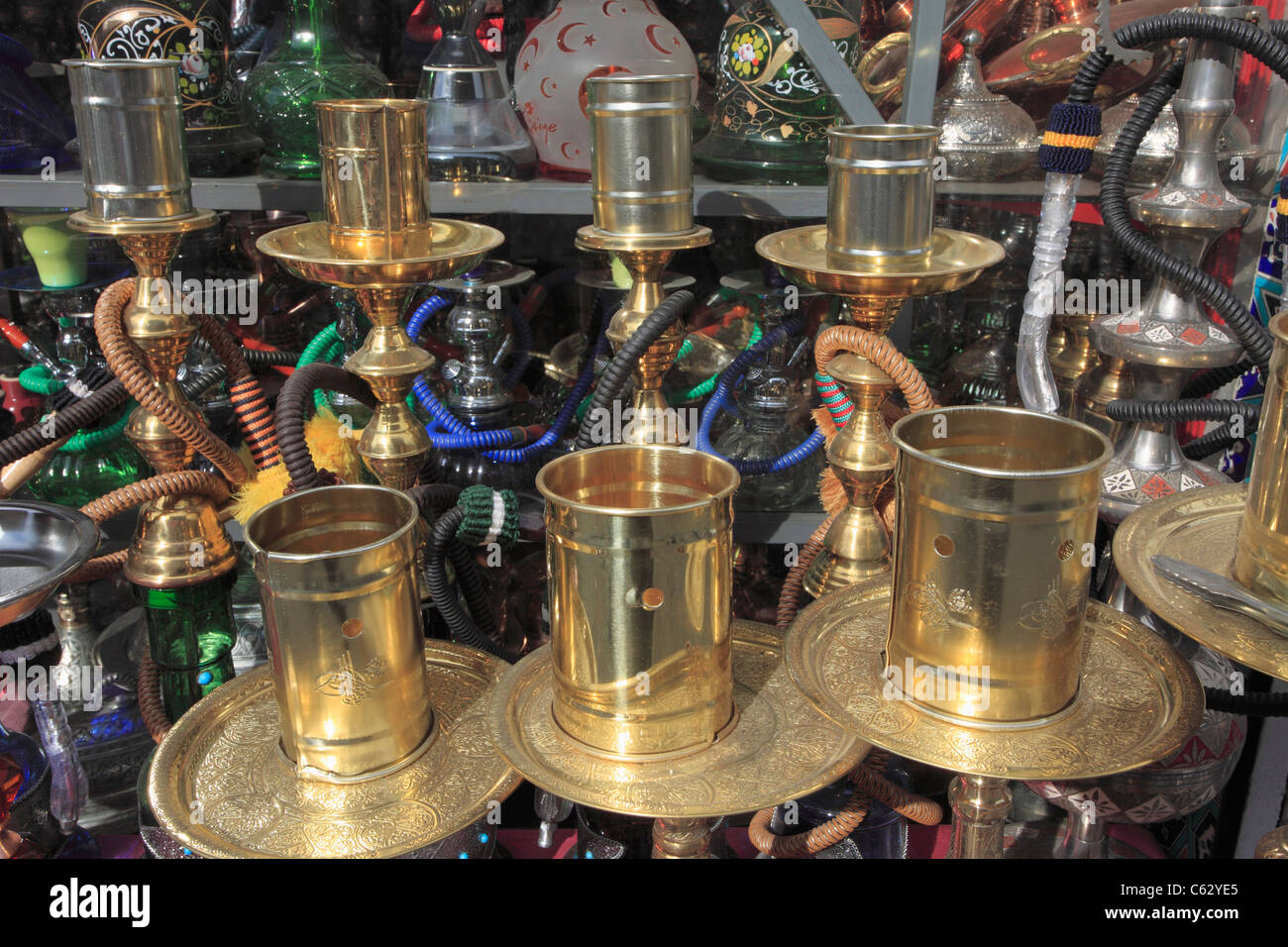 Turkey, Ankara, Ulus, handicraft, water pipes Stock Photo - Alamy