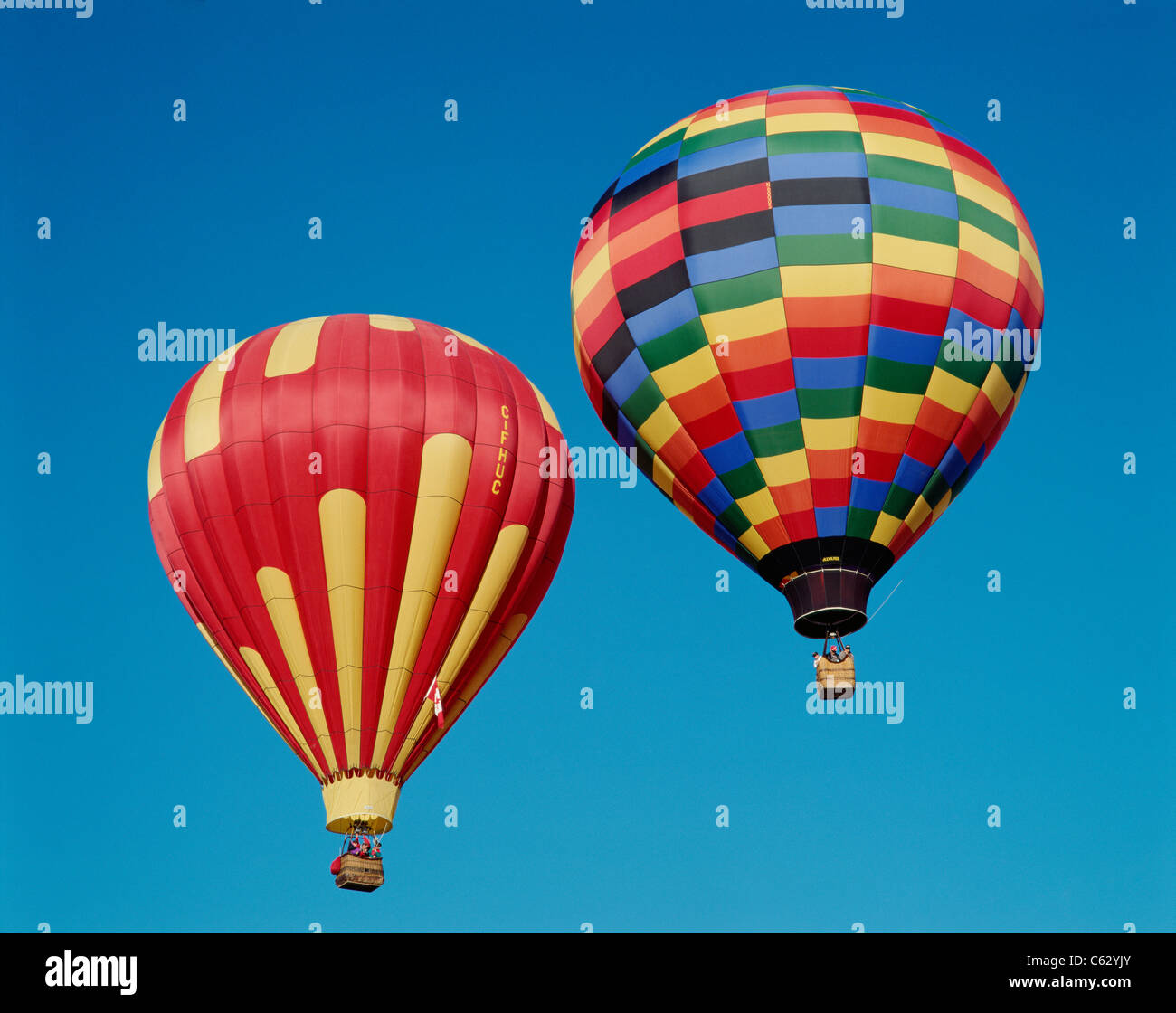 Colourful Hot Air Balloons in Sky, Albuquerque, New Mexico, America ...