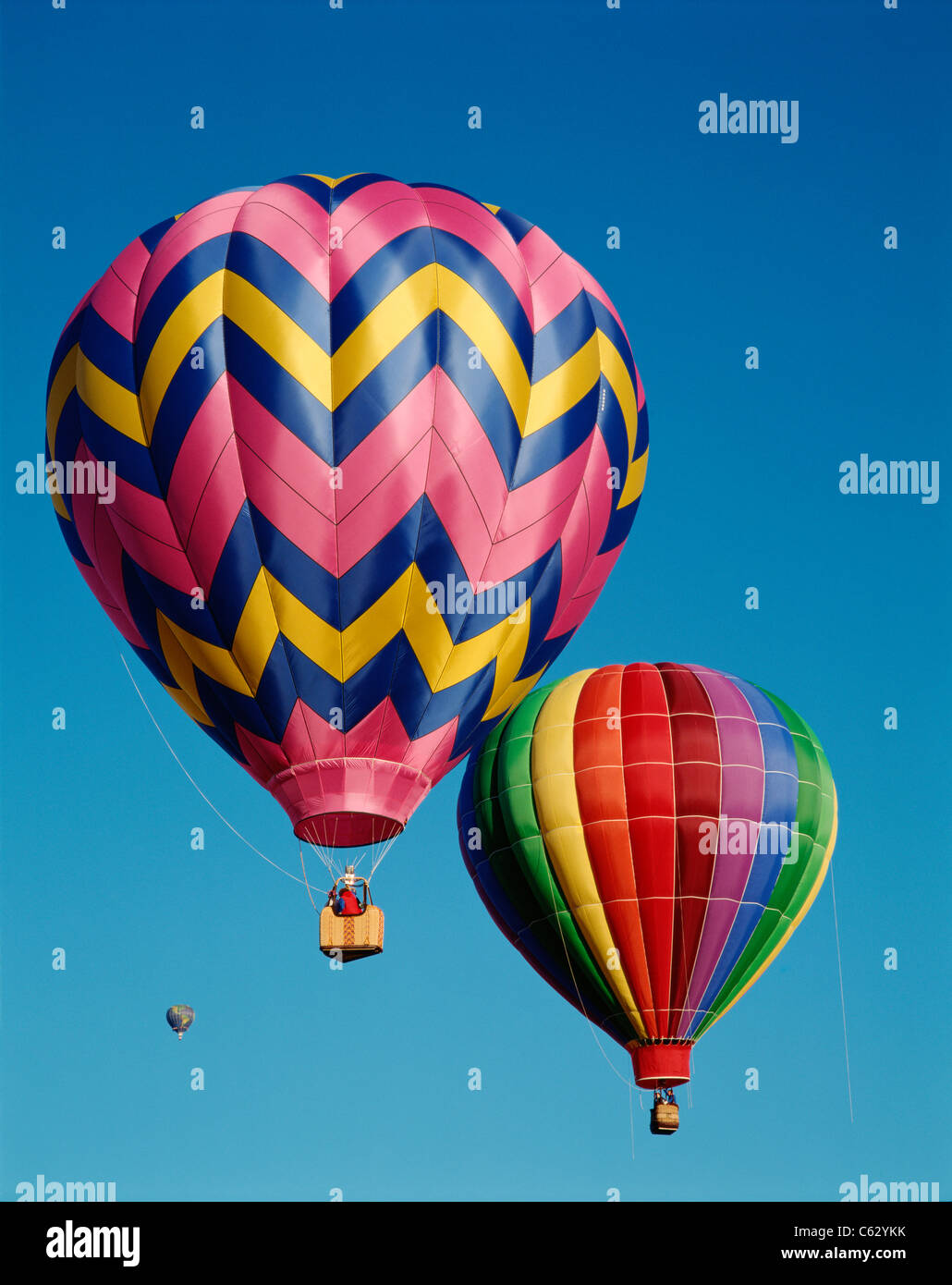 Colourful Hot Air Balloons in Sky, Albuquerque, New Mexico, America ...