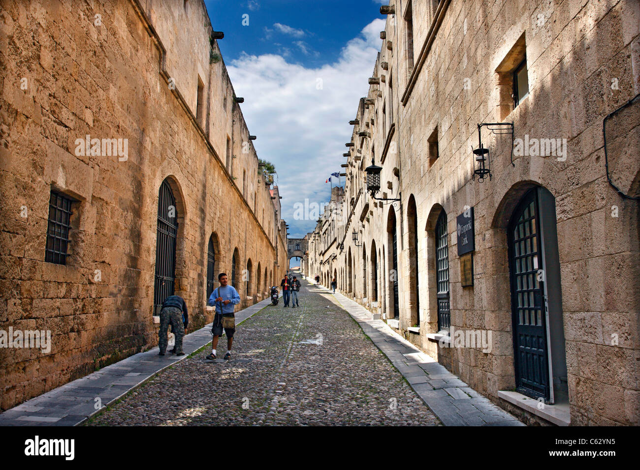 The famous "Avenue of the Knights" in the Knights' quarter, in the ...