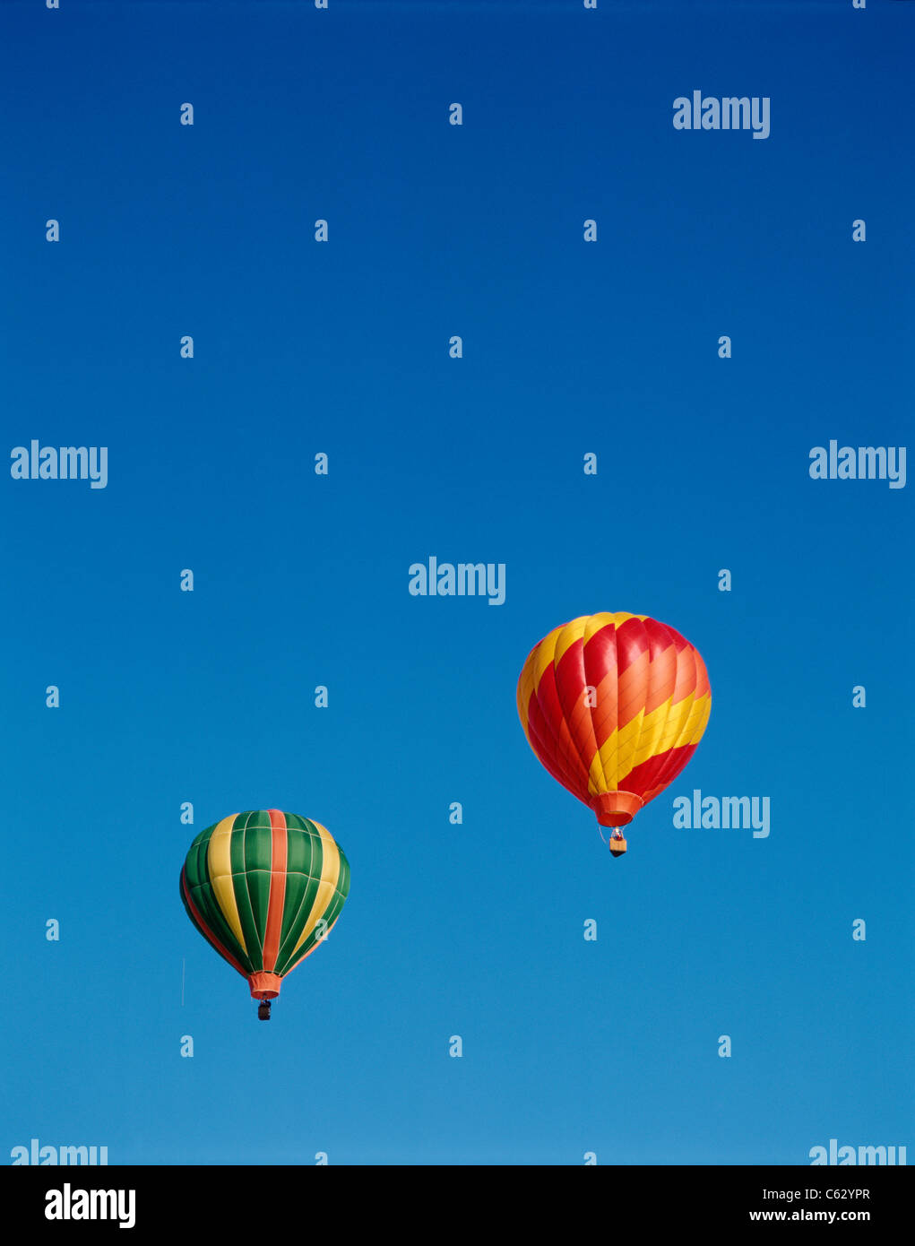 Colourful Hot Air Balloons in Sky, Albuquerque, New Mexico, America ...