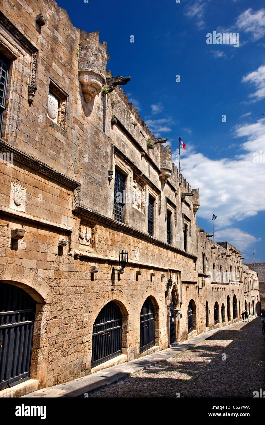 The famous "Avenue of the Knights" in the Knights' quarter, in the ...