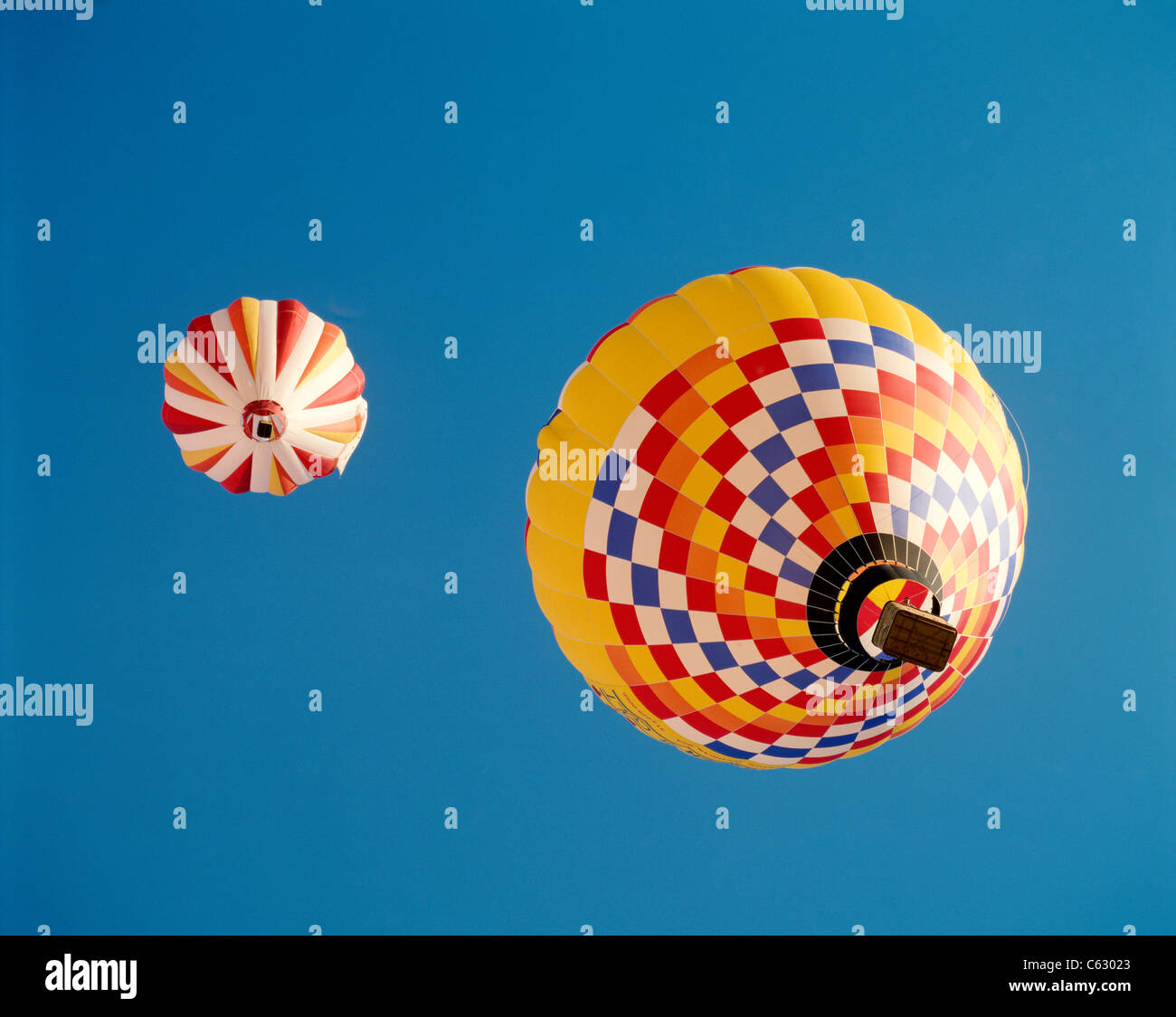 Colourful Hot Air Balloons in Sky, Albuquerque, New Mexico, America ...