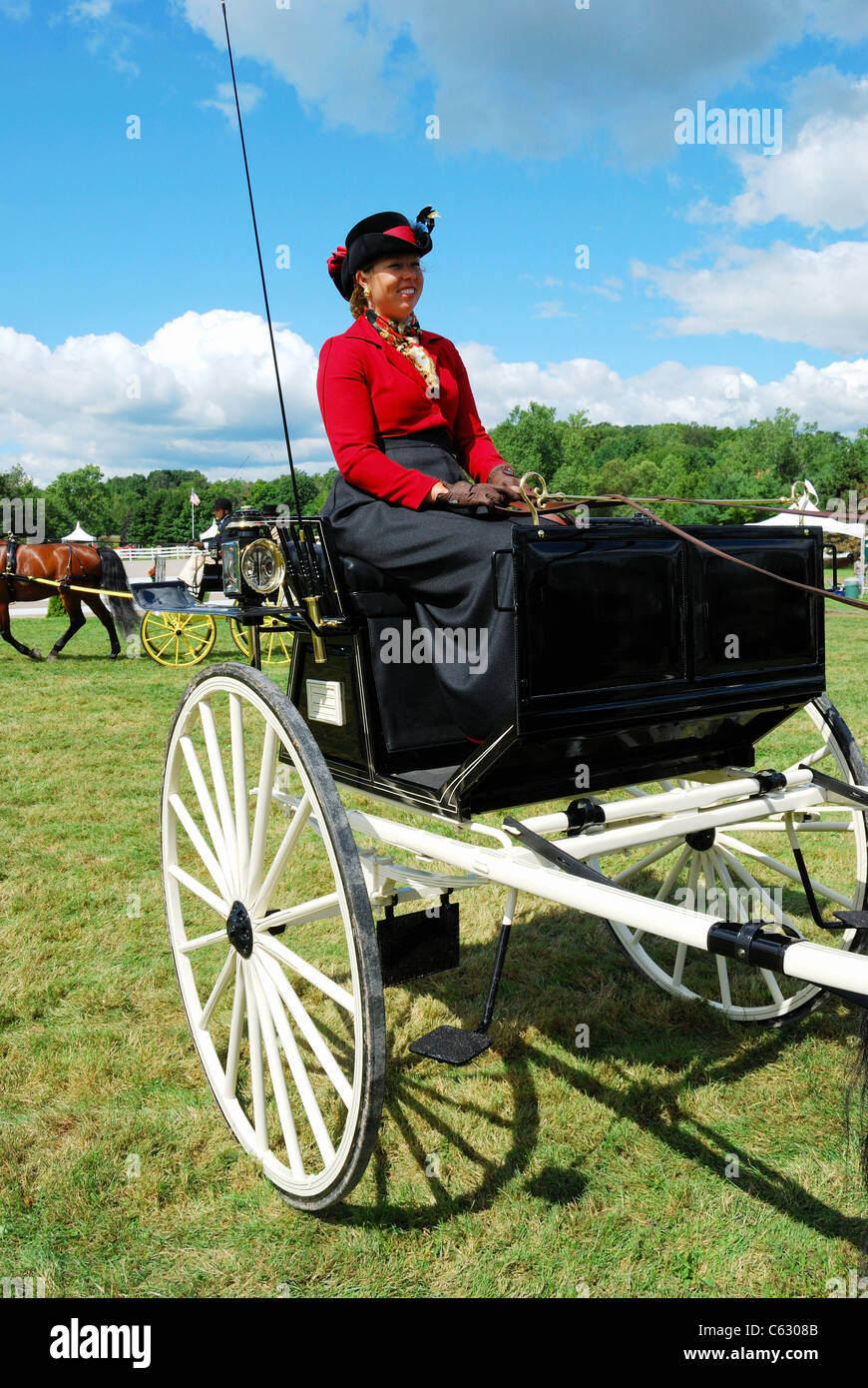 Carriage driver at Walnut Hill Farms annual carriage event Stock Photo ...