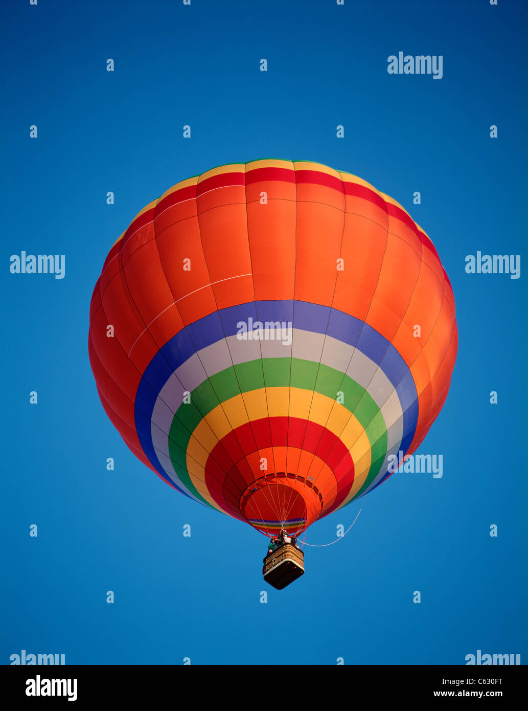 Colourful Hot Air Balloon in Sky, Albuquerque, New Mexico, America ...