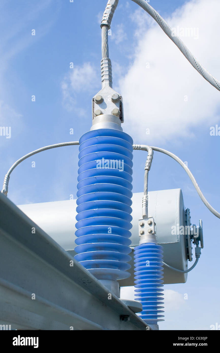 Equipment of high-voltage substation Stock Photo - Alamy