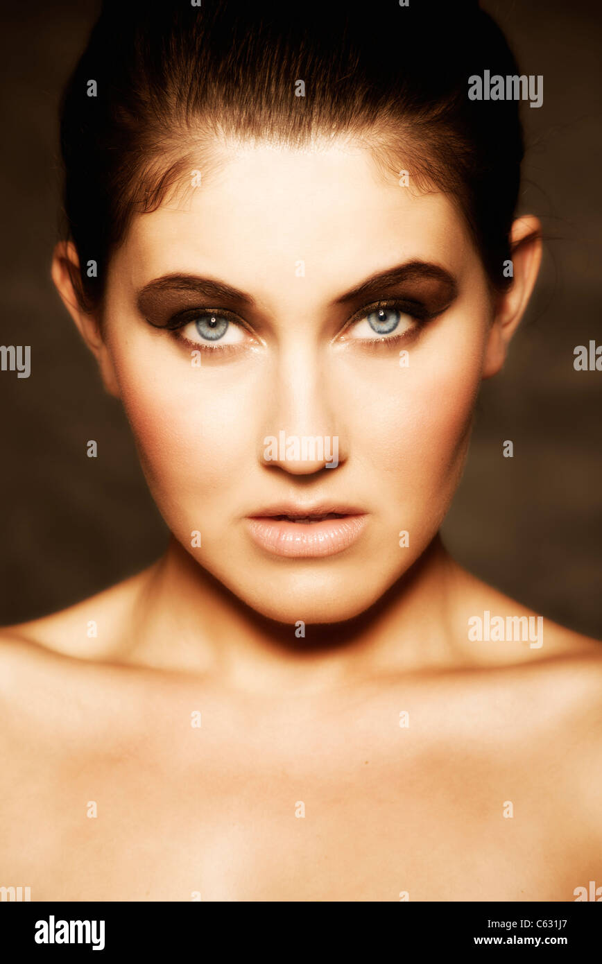 woman looking moody Stock Photo - Alamy