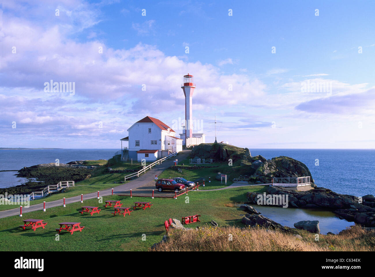 Cape Forchu Lighthouse near Yarmouth, Nova Scotia, Canada - East Coast ...