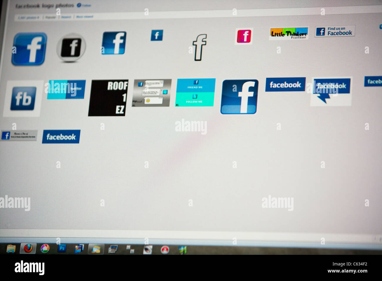 Logo of facebook high res image taken from a computer screen on the ...