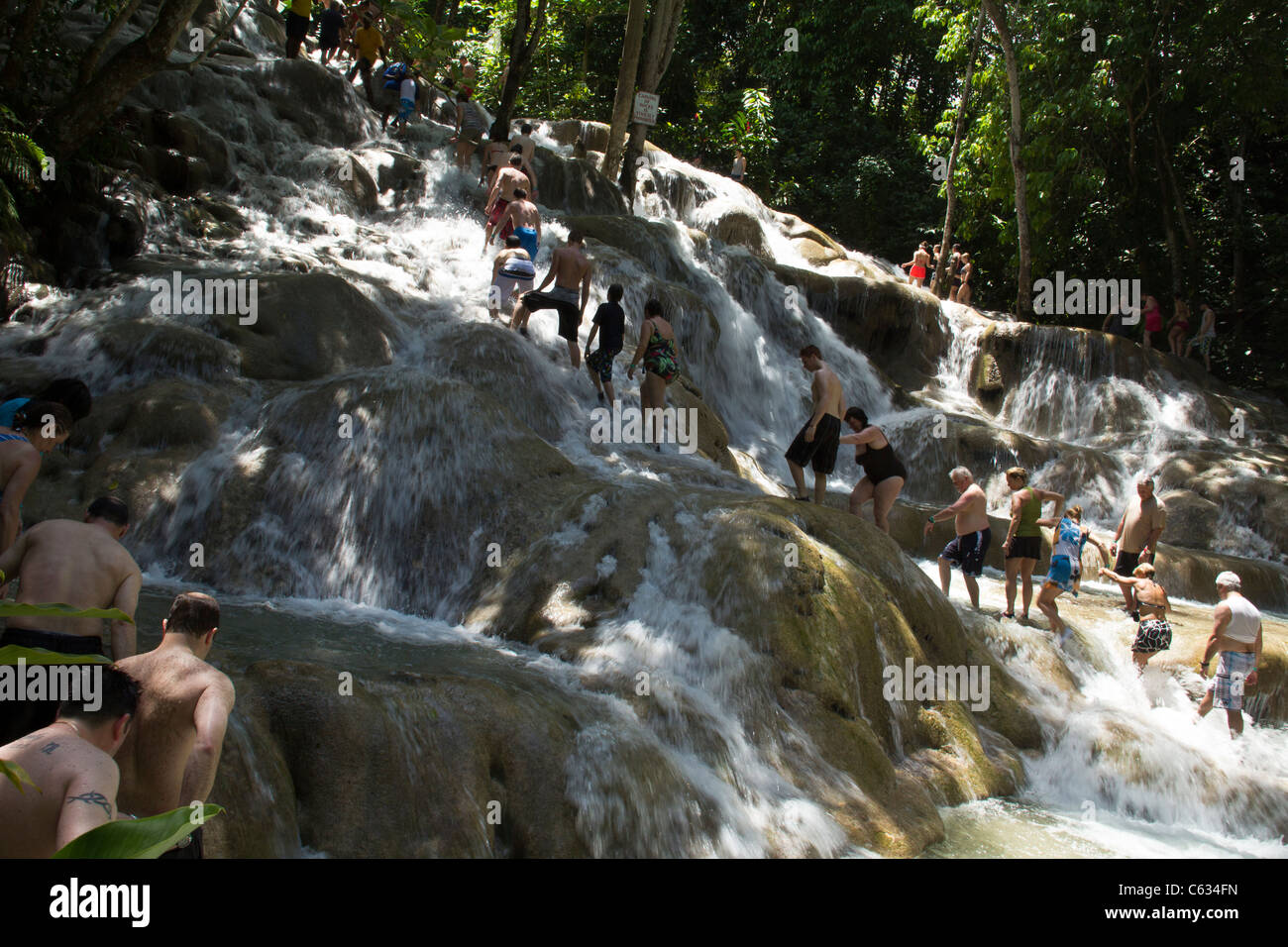 Dunns falls in Ocho Rio, Jamaica Stock Photo - Alamy