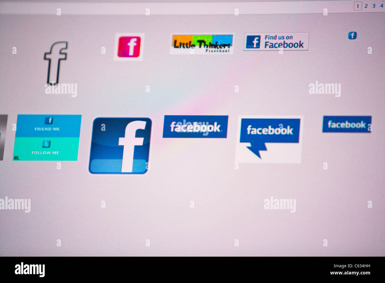 Logo of facebook high res image taken from a computer screen on the ...