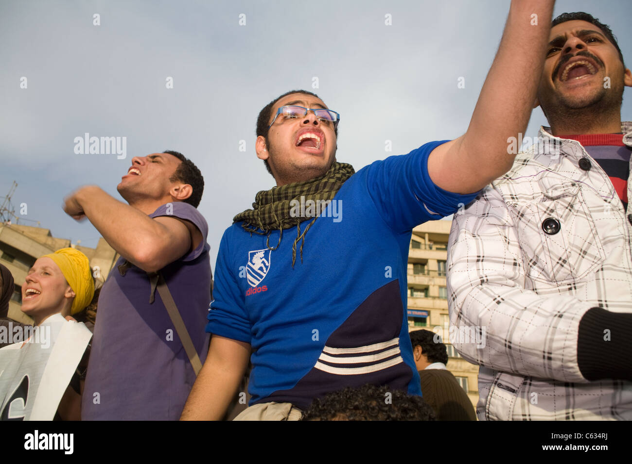 Protests tahrir facebook media hi-res stock photography and images - Alamy