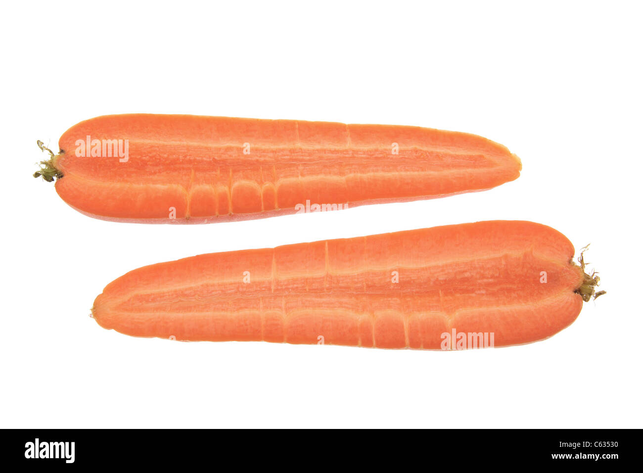 Carrot cut cutout Cut Out Stock Images & Pictures - Alamy