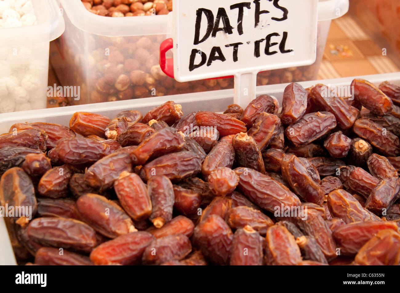 Dates for sale, Kalkan market, Turkey Stock Photo - Alamy
