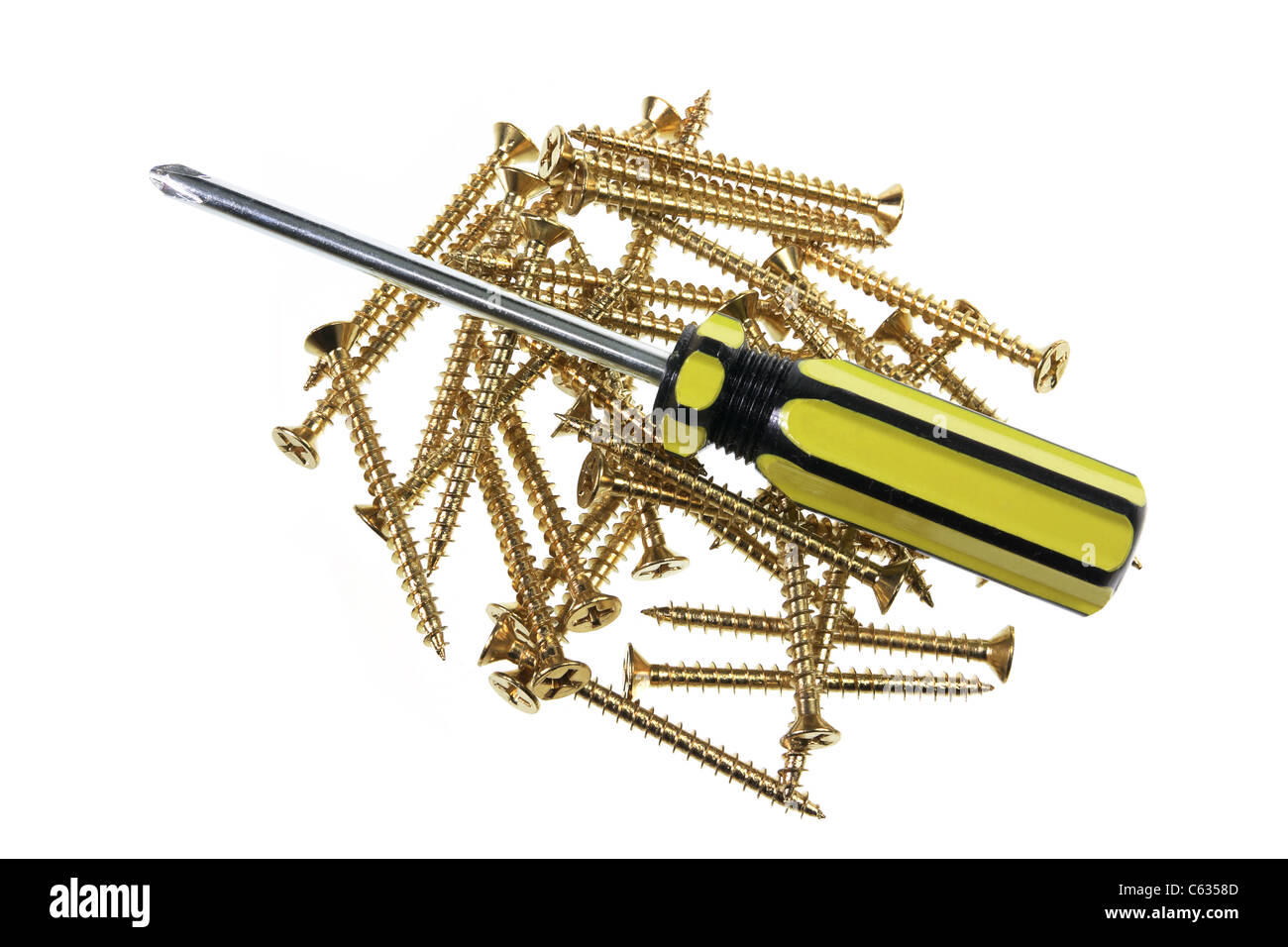 Screws and Screw Driver Stock Photo - Alamy