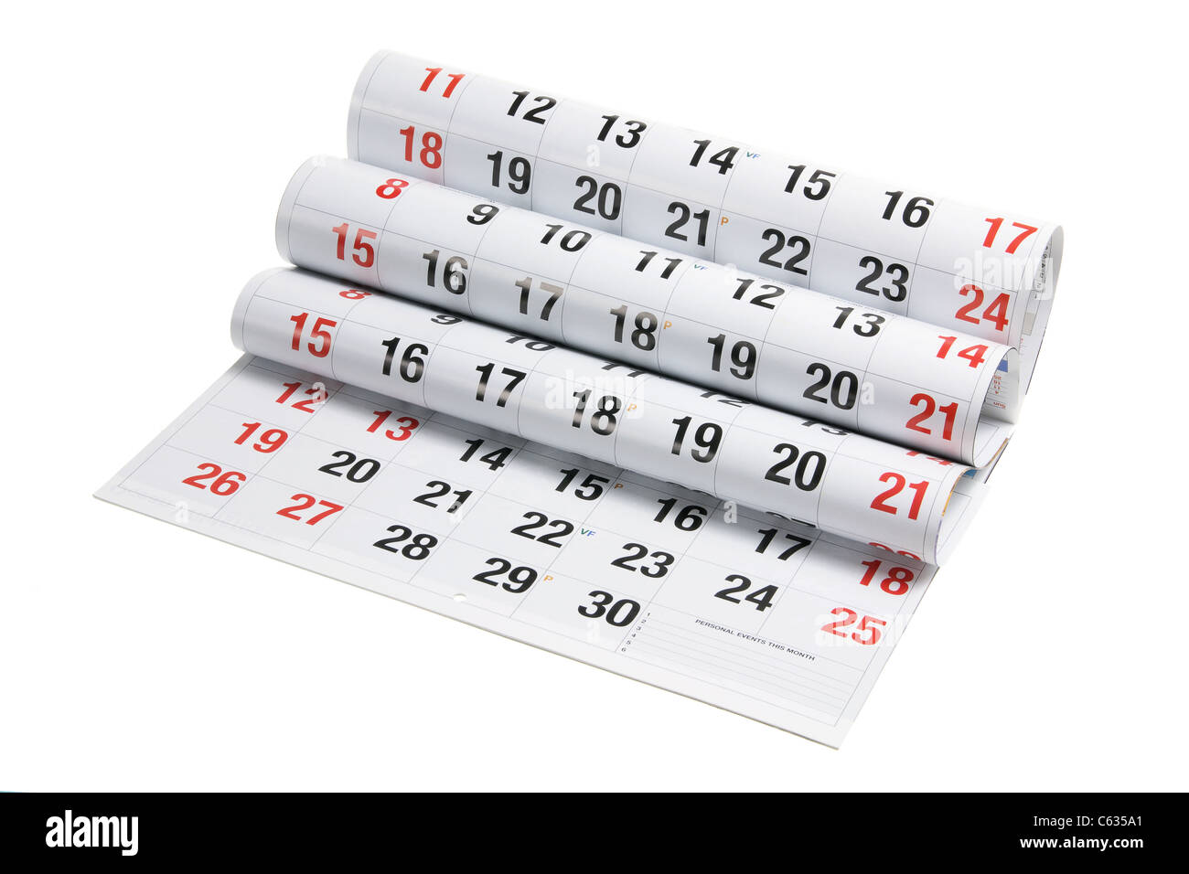 Year date calendar Cut Out Stock Images & Pictures - Alamy