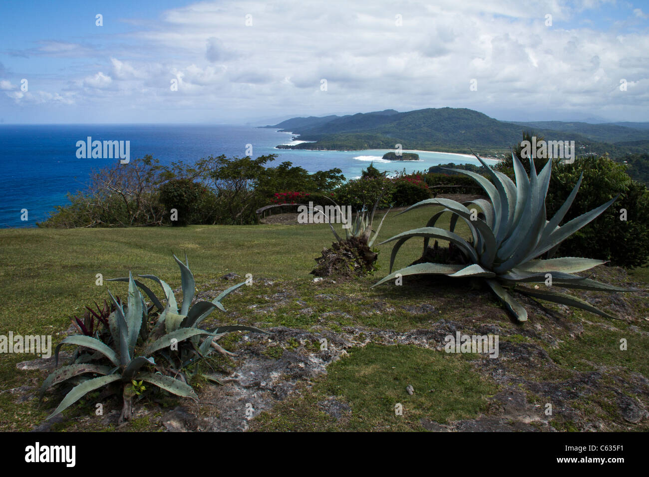 view from Firefly house in Jamaica Stock Photo - Alamy