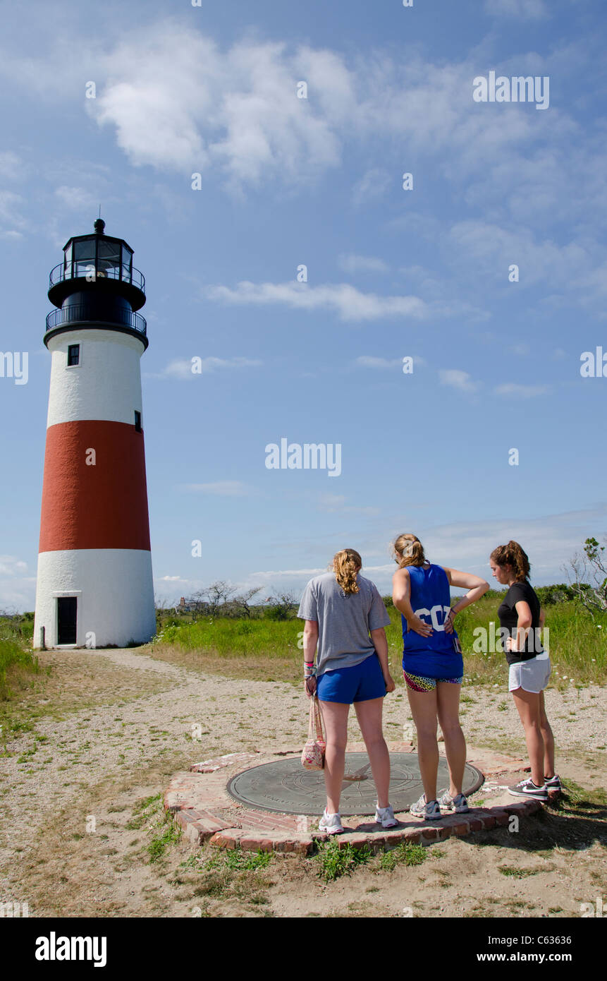 Massachusetts, Nantucket. Sankaty Head, Sankaty lighthouse, est. 1850 ...