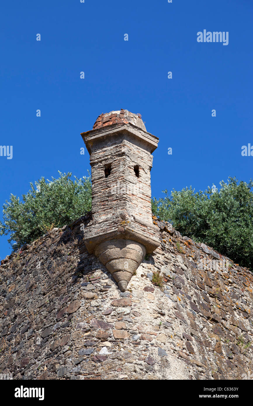 Castelo de Vide Castle Sentry-Box in the top of the wall. Castelo de ...